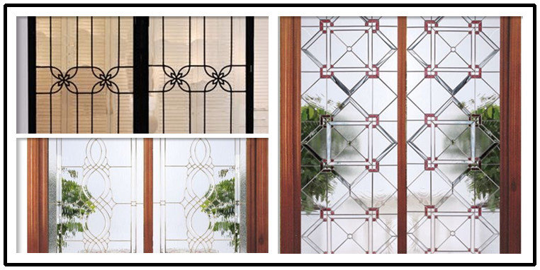 2021 export of decorative leaded glass inserts