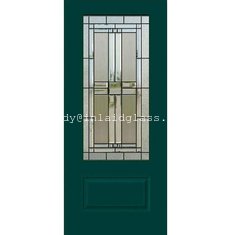 China patina caming decorative glass for wooden Exterior door supplier