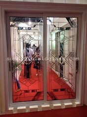 China decorative glass panels in French door/wooden door supplier