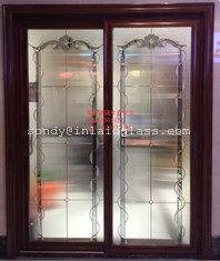 China antique brass decorative glass panel supplier