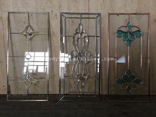 China Single decorative leaded glass for cabinet door with electroplating technology 1000*300MM supplier