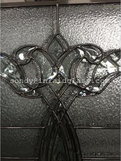China Black chrome came decorative leaded glass supplier