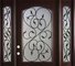 wrought iron glass with 10*10 steel  bar and flemish tempred glass,1&quot; supplier