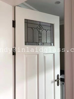 New design patina came leaded glass door inserts with 7.5MM thickness supplier